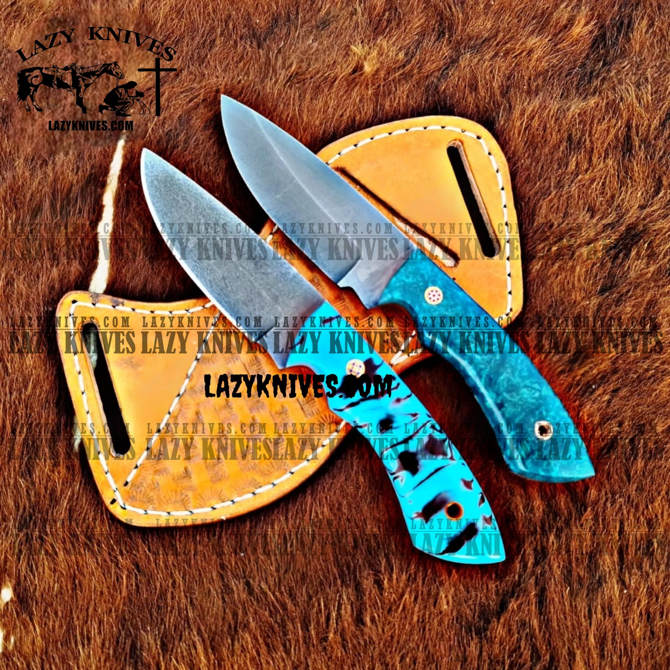 CUSTOM HANDMADE STEEL BLADE & RESIN HANDLE KNIFE - Lazy Knives